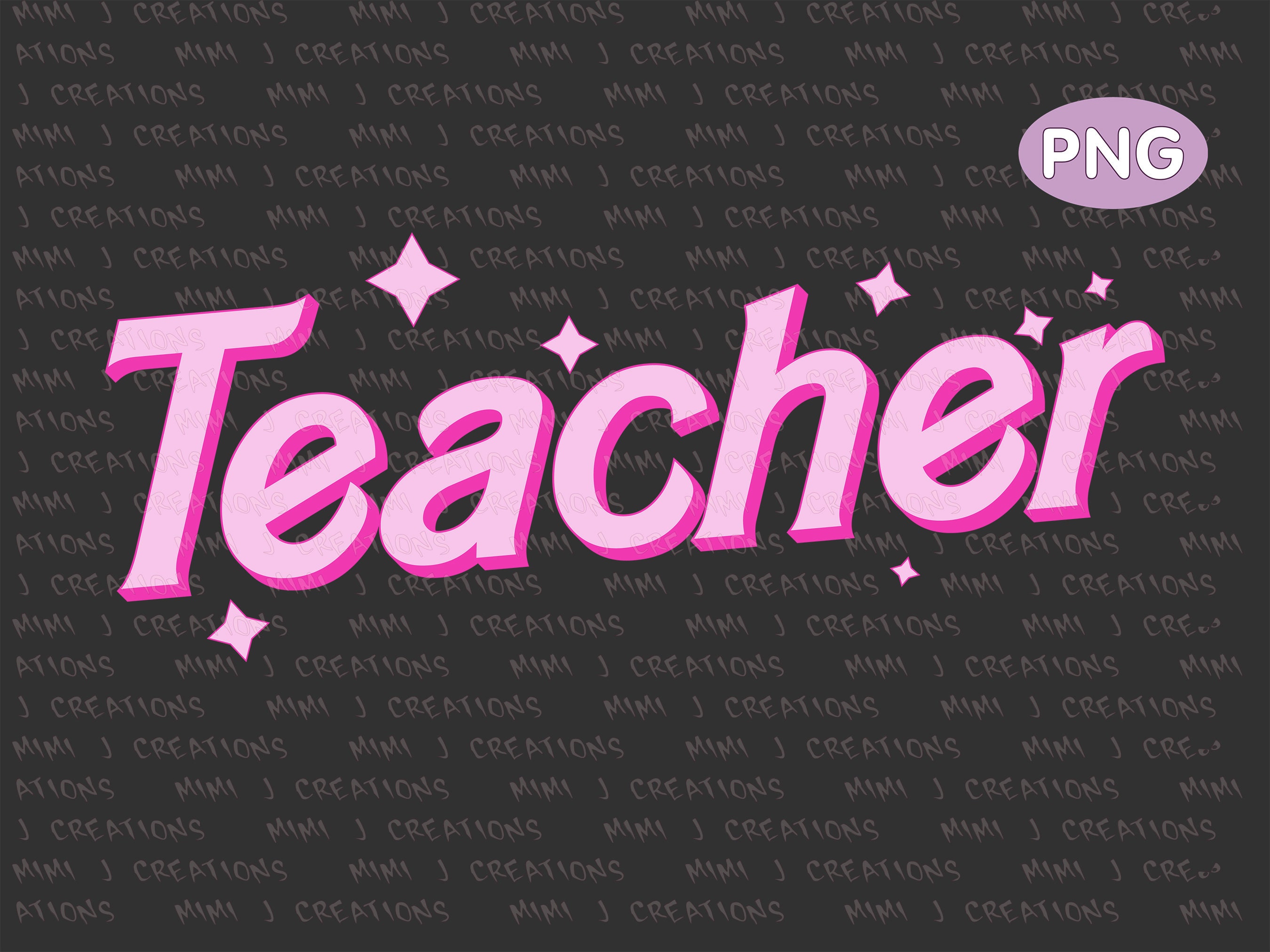 Girly Pink Teacher PNG Teacher PNG Back to School Teacher - Etsy