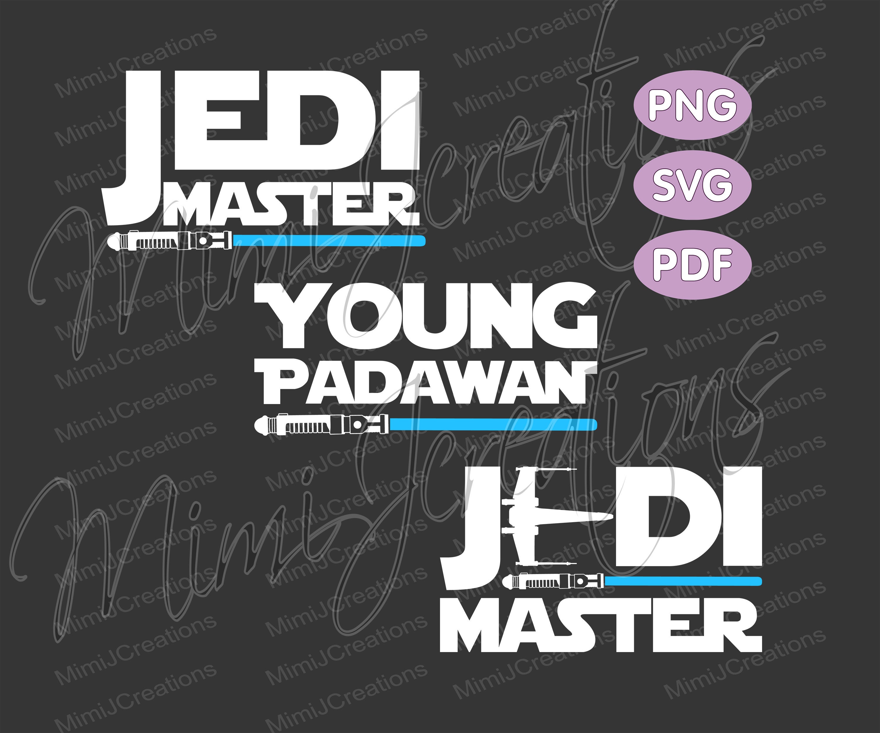 Jedi Master Young Padawan SVG, PNG, PDF, Star Wars Svg Bundle, Instant ...
