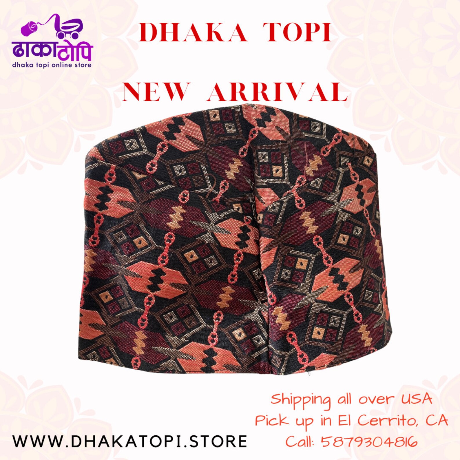 Nepali Dhaka Topi - Palpali Dhaka Topi | Dhakatopi.store USA - Etsy