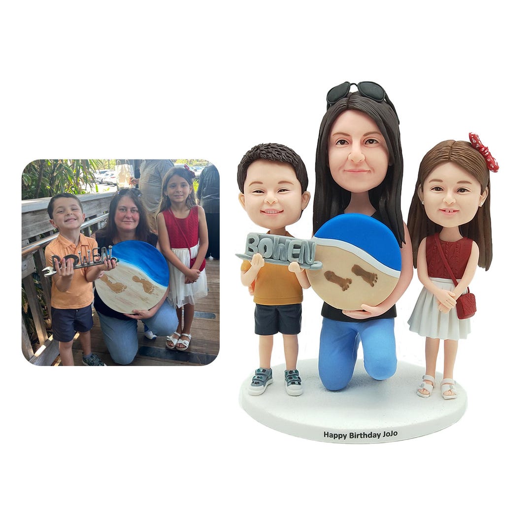 Customized Family Member Bobbleheads, Family Anniversary Gifts, Child ...