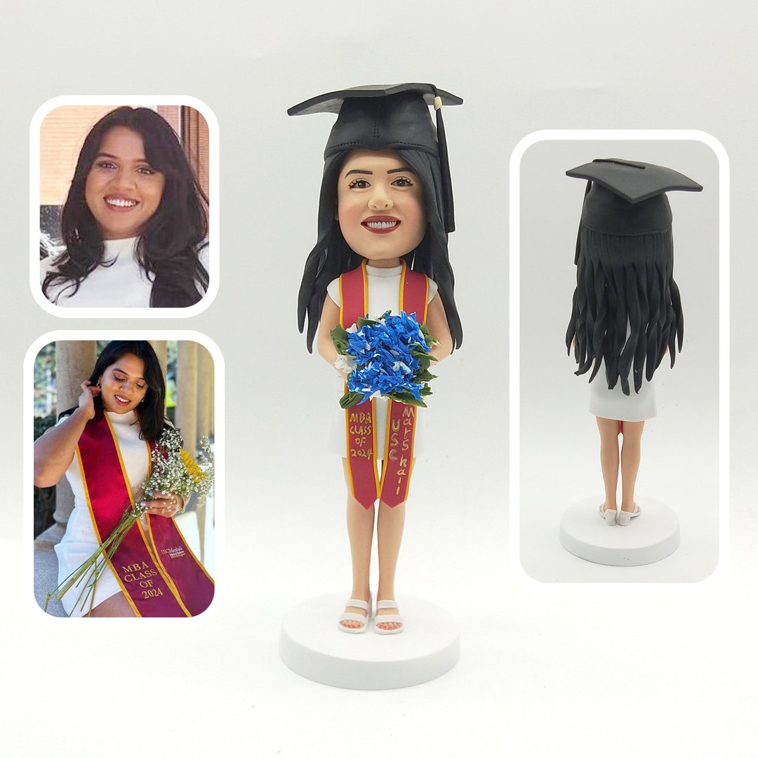 Customized Graduation Bobbleheads Figurine, Custom Phd Bobblehead ...