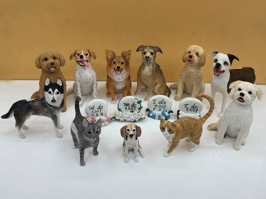 Personalized Custom Pets ,wedding Cake Topper With Dogpets, Wedding ...