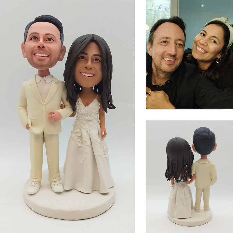 Wedding Bobblehead Cake Toppers - Etsy