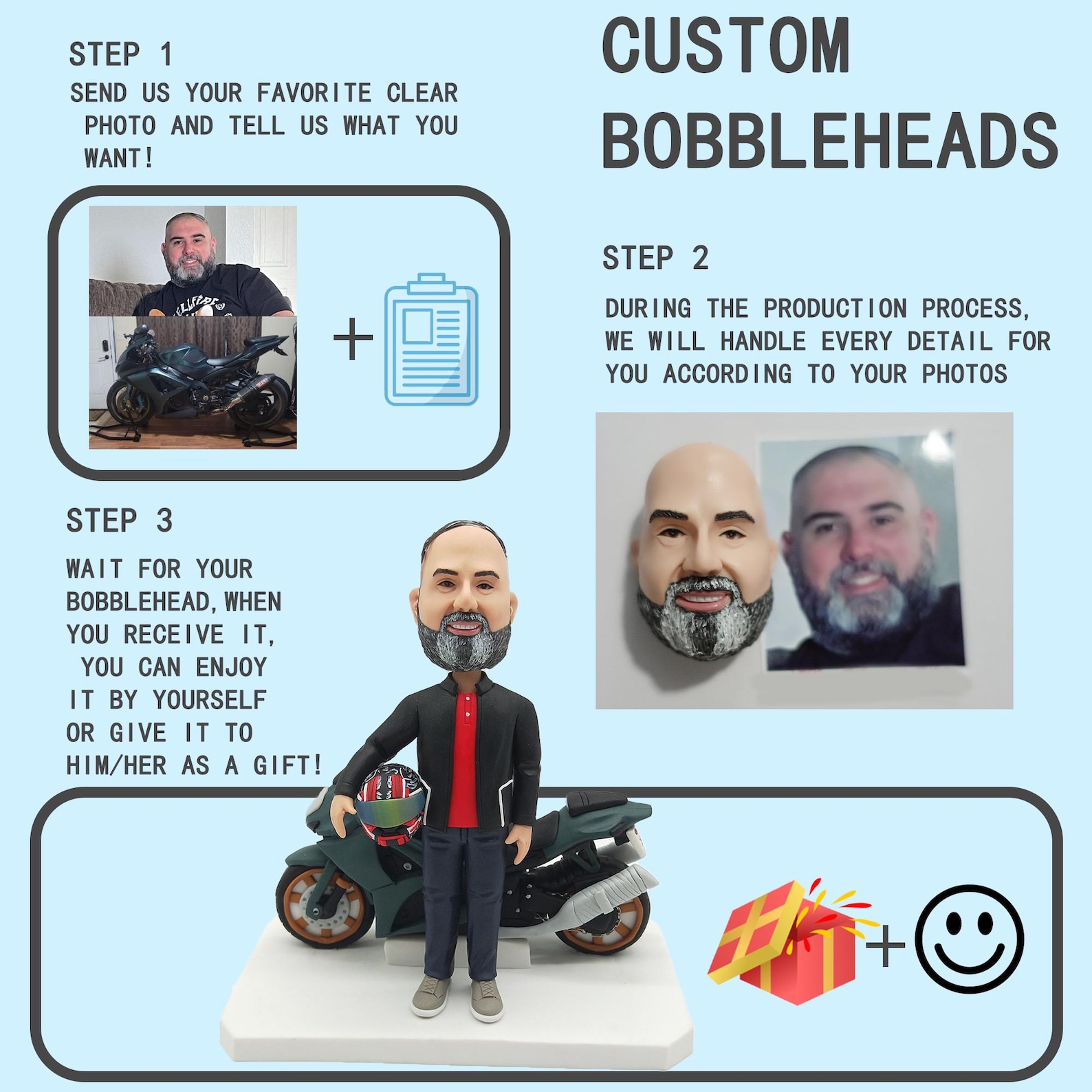Personalized Custom Bobbleheads, Custom 3D Statues, Photo Custom ...