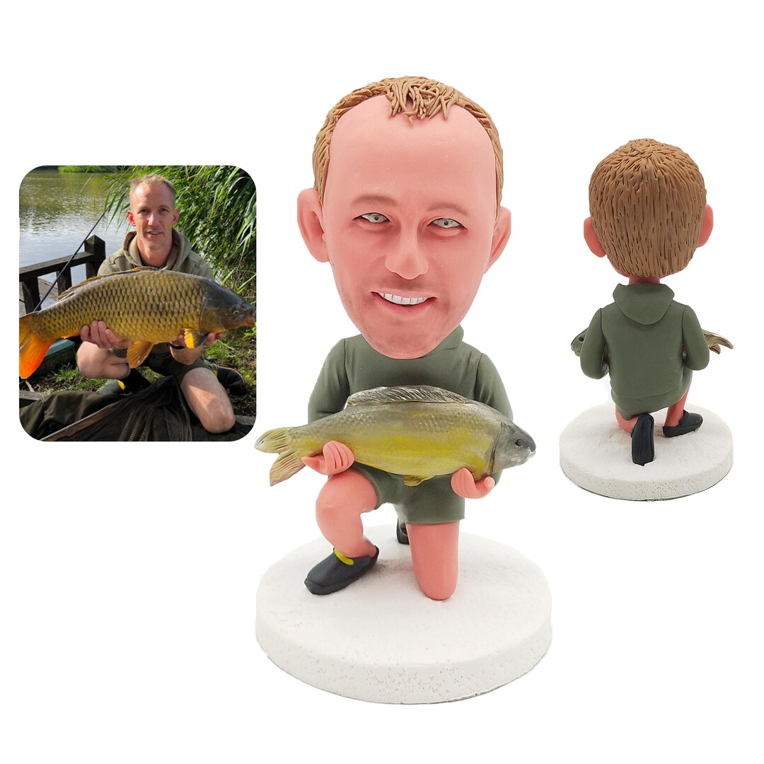 Personalized Custom Bobbleheads, Custom Fishing Bobbleheads, Fishing ...