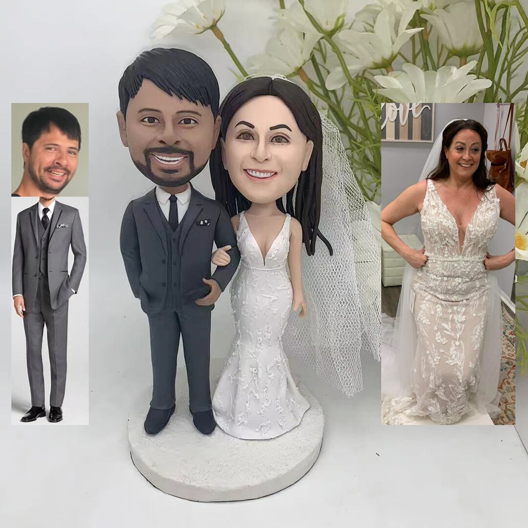 Custom Bobbleheads Wedding Cake Toppers, Custom Wedding Cake Topper ...