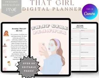 CLEAN GIRL Planner 2025 Digital Planner Goodnotes Planner Self Care ...
