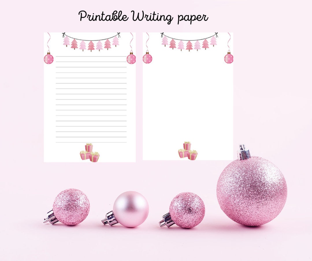 Christmas Printable Writing Paper Letter Writing Paper Lined - Etsy