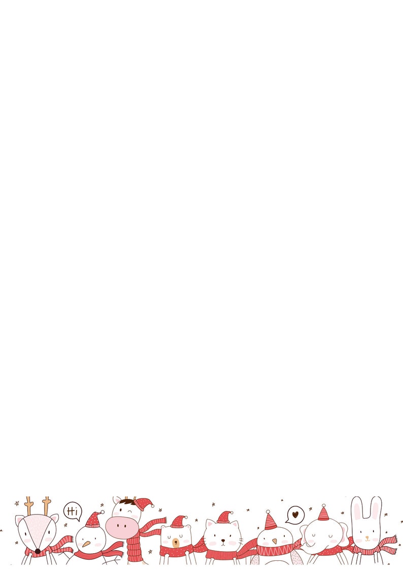 Christmas Printable Writing Paper Letter Writing Paper Lined - Etsy