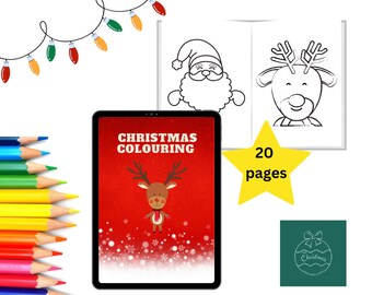 Kids Printable Colouring Christmas Collection 25 Pages - Etsy