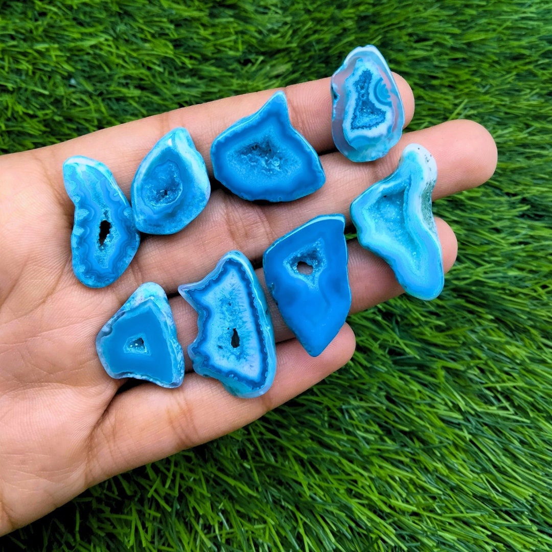 Blue Window Druzy Geode Polished Slabs Geode Slices Blue - Etsy