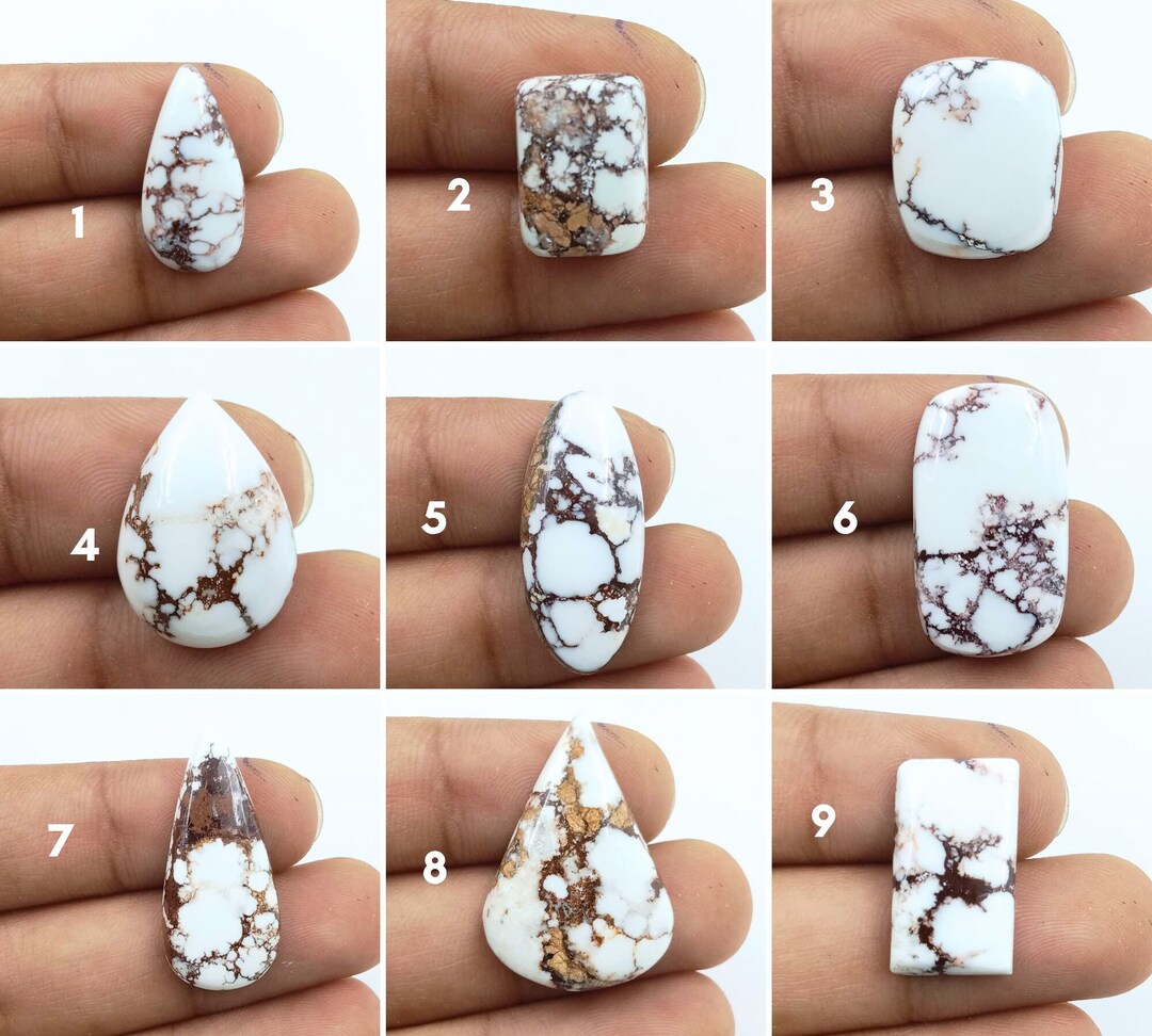 Natural Wild Horse Magnesite Cabochon, Loose Gemstone, Wild Horse Mix ...