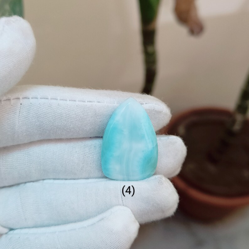 Larimar Cabochon Natural Blue Larimar Gemstone AAA Quality Larimar ...