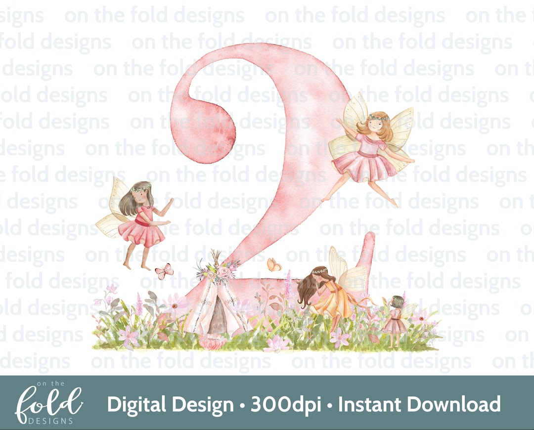Princess 2nd Birthday Clipart PNG Pink Balloons Fairy Iron on ...