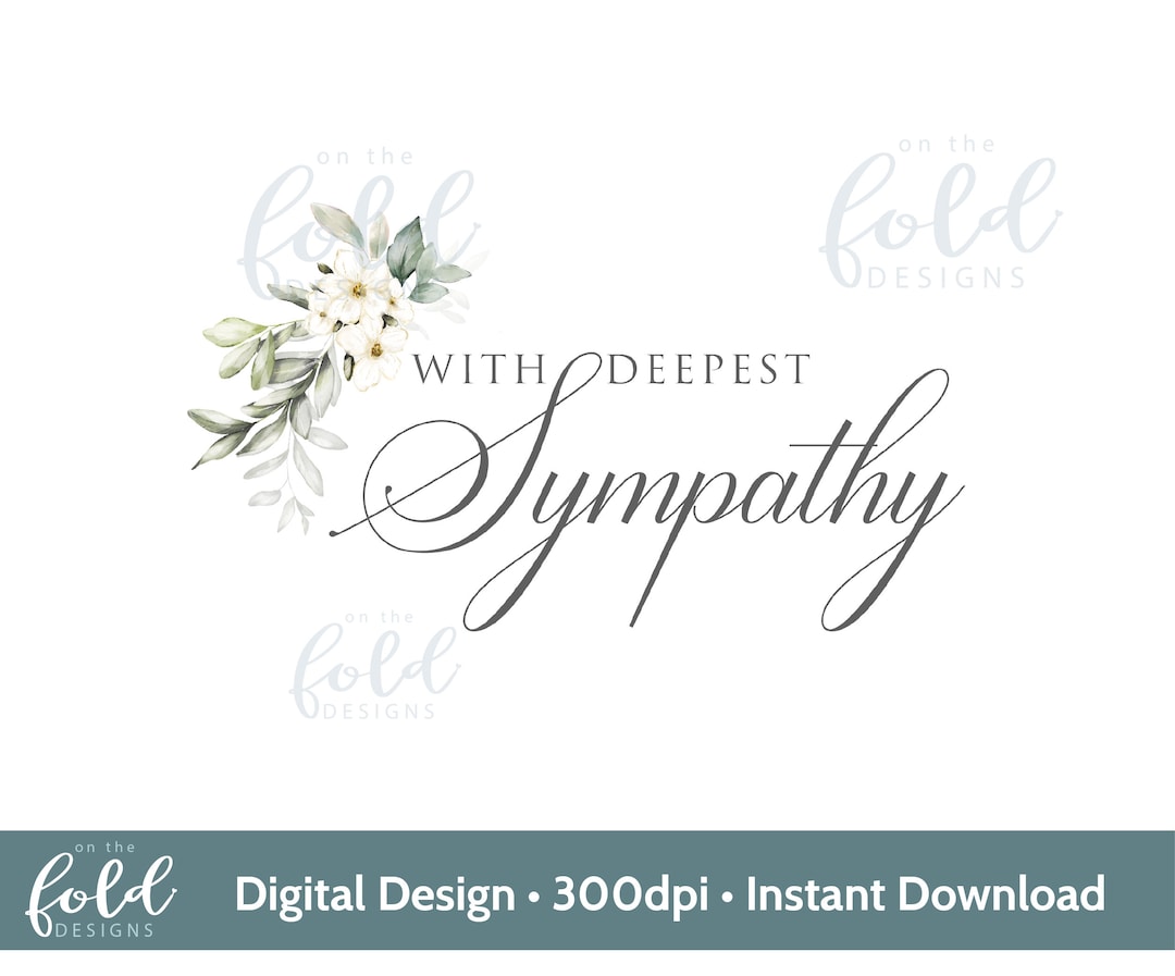 With Deepest Sympathy Clipart, Sincere Condolences, Png Clipart, Design ...