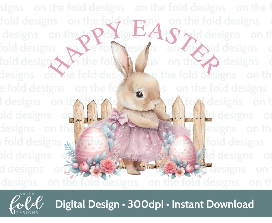 Pink Easter Bunny Clipart Ballerina Rabbit Watercolour PNG Sublimation ...
