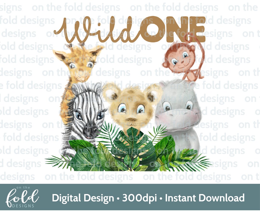Wild One Safari Animal Print Png Transparent Clipart With Instant ...