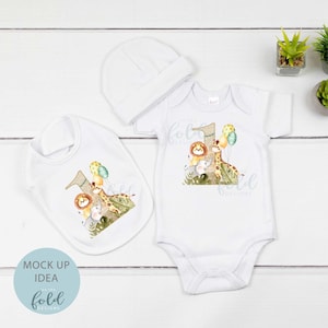 Safari 1st Birthday Number One Png With Animal Leaf and Glitter Number ...