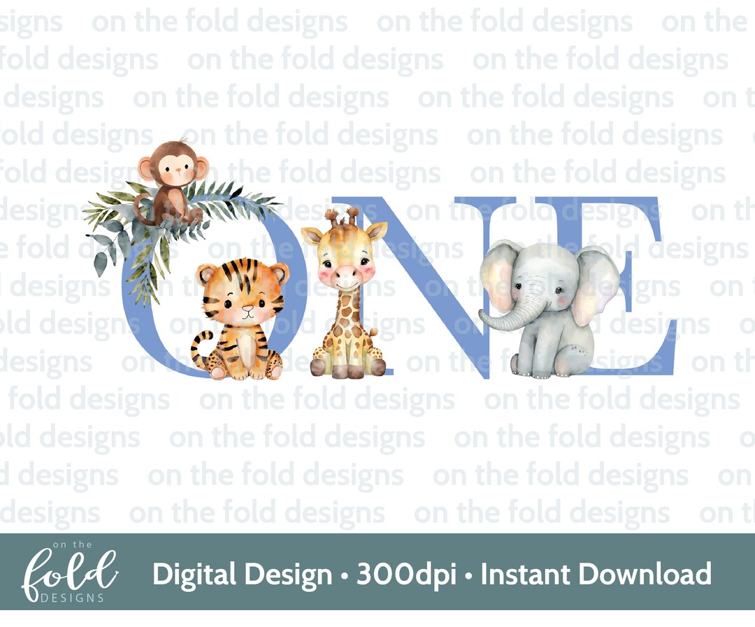Safari Blue Clipart Jungle Animals PNG Transparent Clipart Instant ...