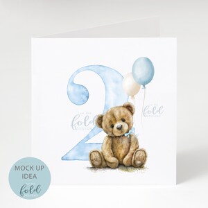 Teddy Bear 2nd Birthday Clipart, Balloons PNG (digital Download) - Etsy UK