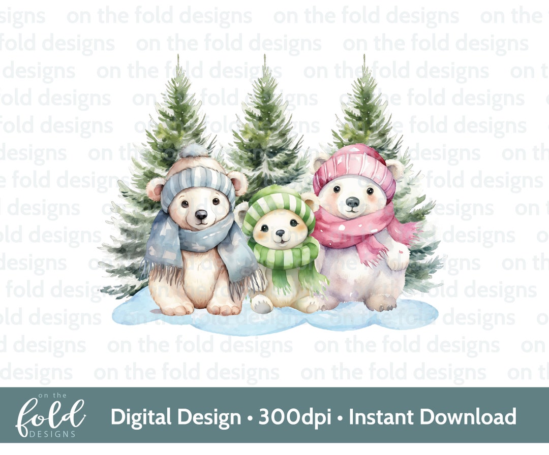 Polar Bear Winter Wonderland, Forest Clipart Transparent PNG ...