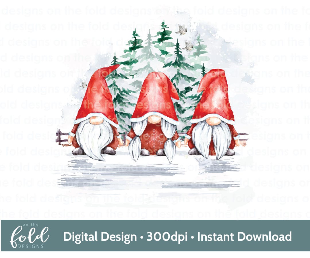 Gonk Christmas Clipart Gnome Winter Scene Instant Digital Png Xmas ...