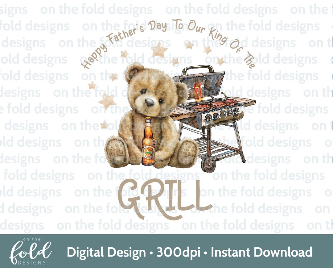King of the Grill Father's Day Clipart Daddy Dad Bbq Daddy Sublimation ...