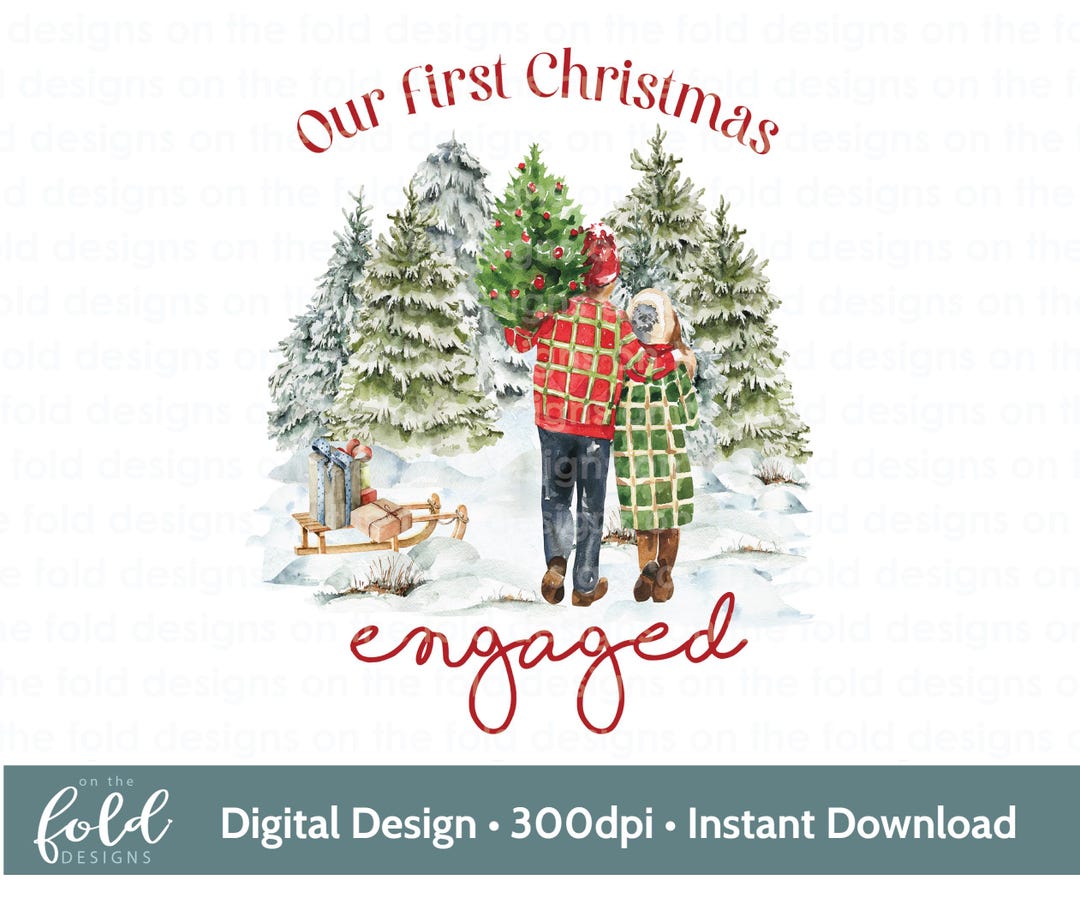 First Christmas Engaged Clipart, Winter Woodland, North Pole, PNG ...