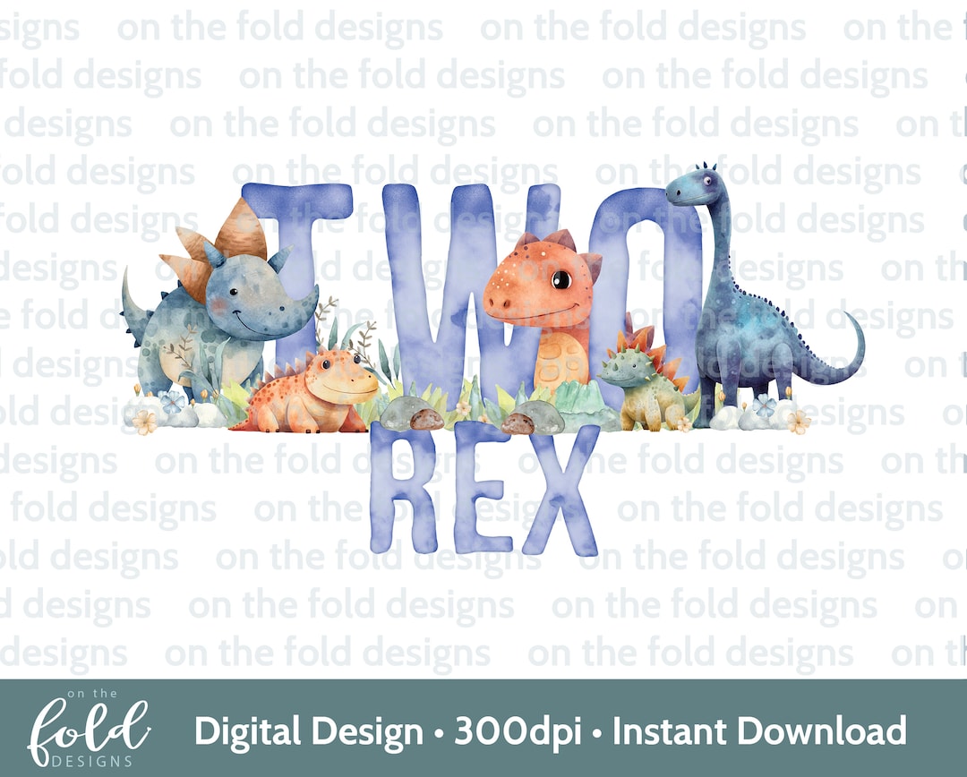Dinosaur Number Two, 2nd Birthday, Dino PNG, Clipart Design Transparent ...