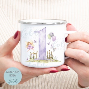 Fairy 1st Birthday Clipart Magical Purple Number One Watercolor Clipart ...