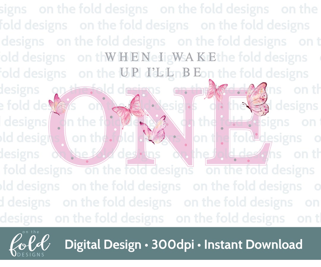 1st Birthday Butterfly Clipart, Number One Image, Png Instant Download ...