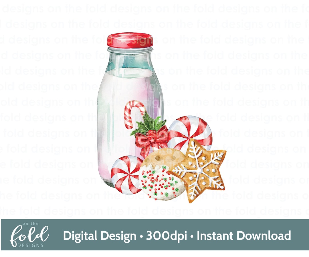 Milk & Cookies Clipart Png Christmas Baking Treats Gingerbread Clipart ...
