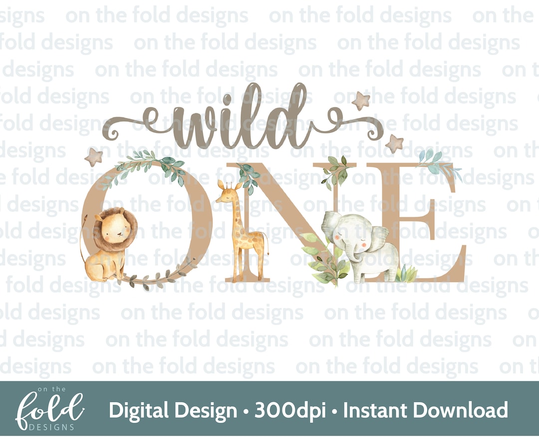 Wild One Safari Clipart, Jungle Animals, Png, Transparent Clipart ...