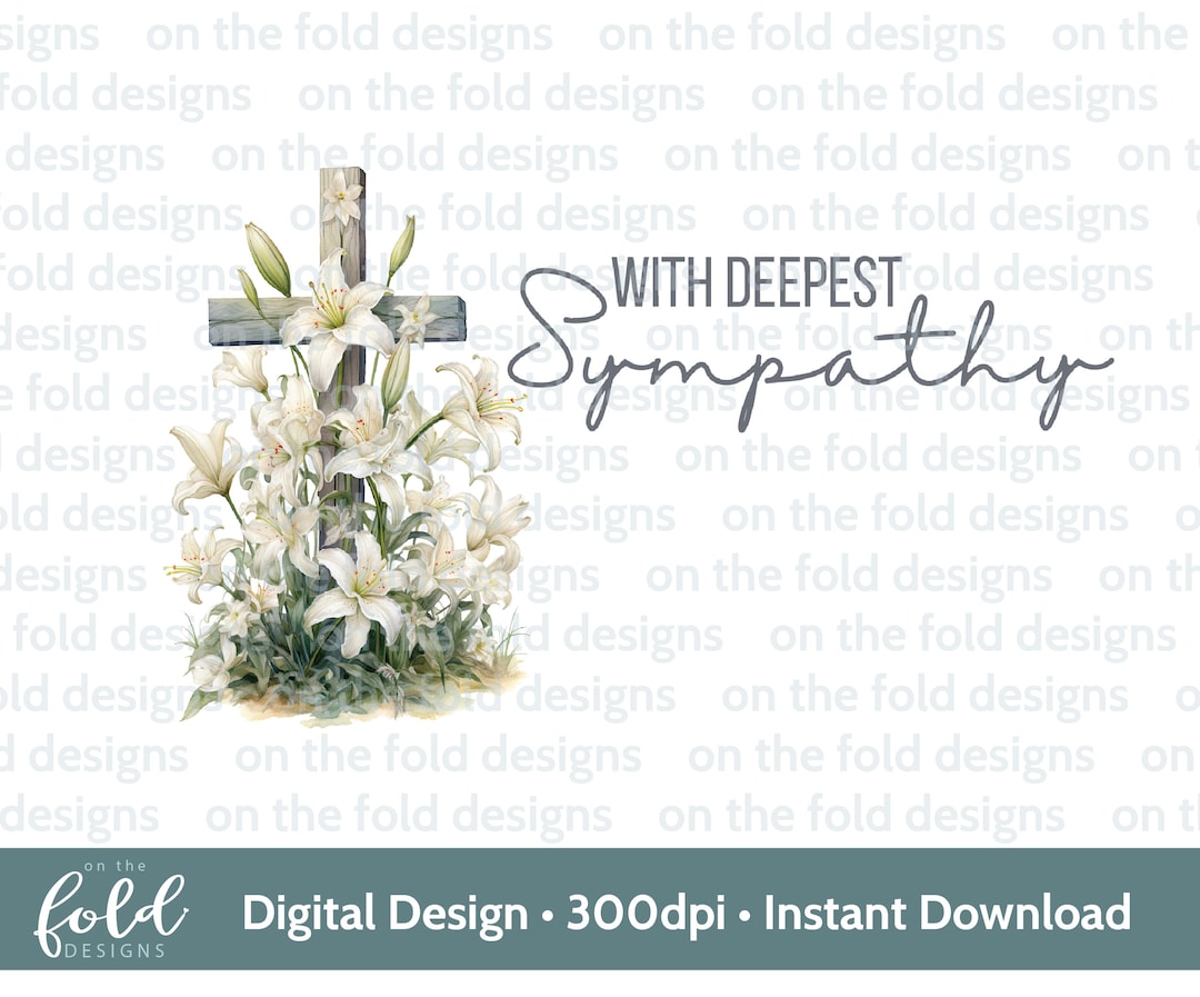 With Deepest Sympathy Clipart, Sincere Condolences, Png Clipart, on the ...