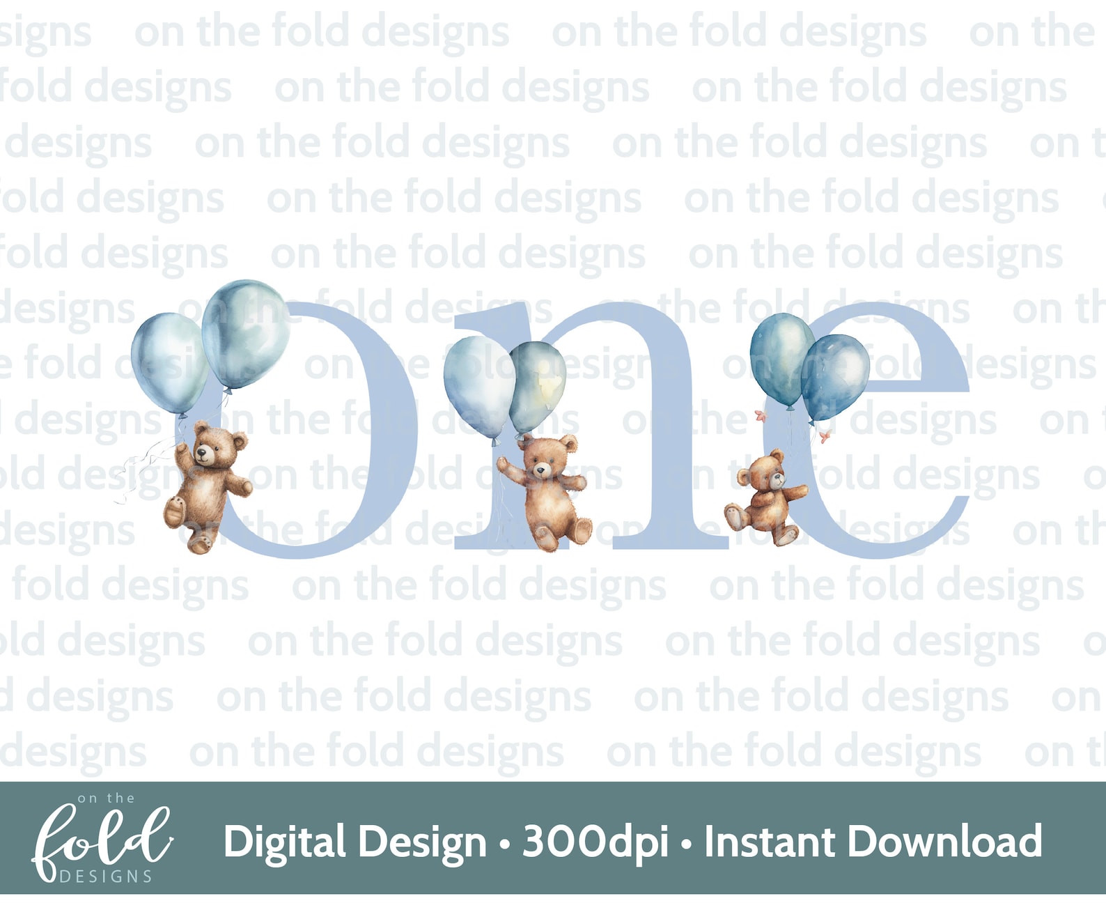 Teddy Bear, Number 1, Balloons, 1st Birthday, Clipart, Sublimation PNG ...