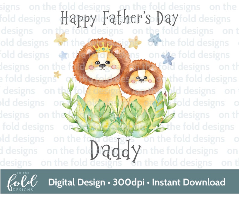 Happy Father's Day Dad Clipart Lion 1st Fathers Day - Etsy