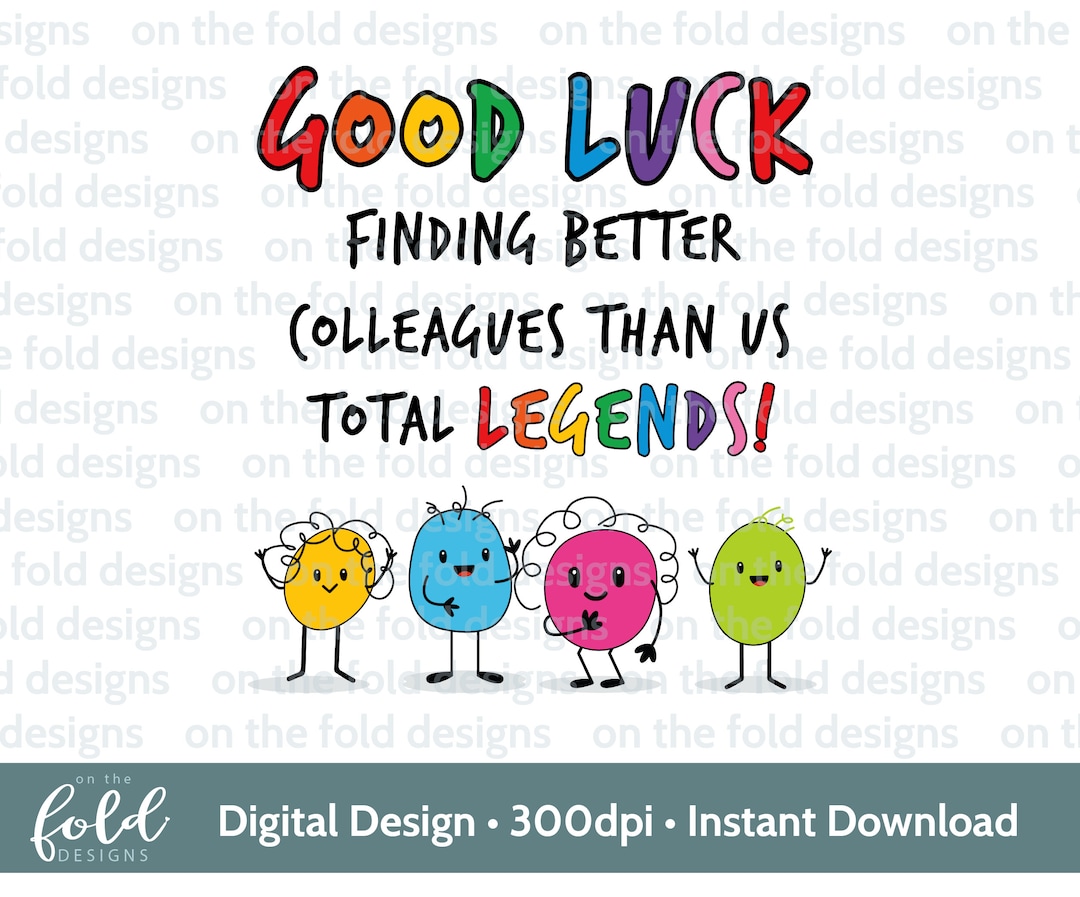 Good Luck Clipart, Moving Jobs, Promotion Legends, Sublimation Design ...