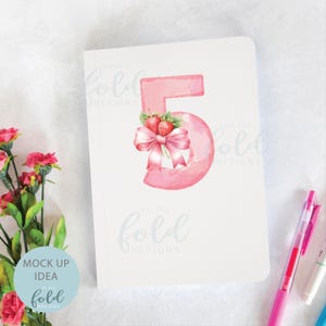 Strawberry 5th Birthday Clipart PNG Berry Cute Five Image Iron on ...