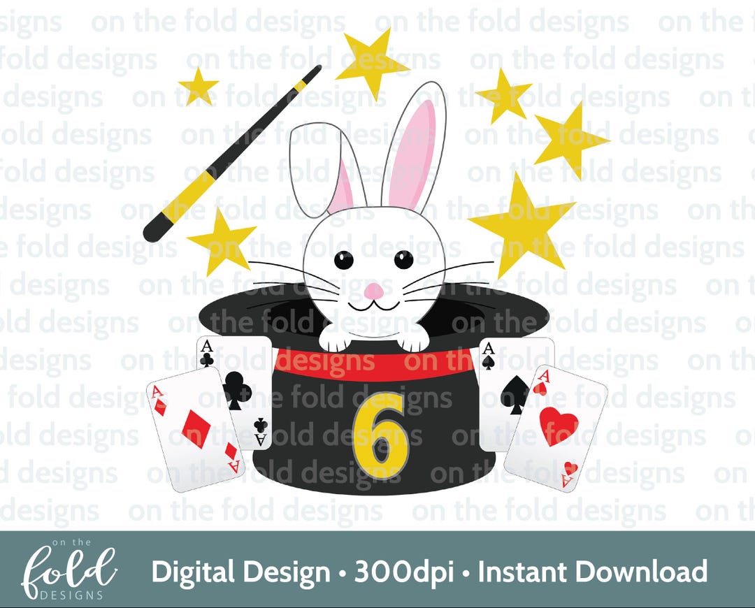 Magic Birthday Clipart 6th Magician PNG, Instant Digital Download ...