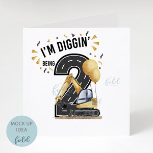 Construction Clipart, Digger Tractor Png 2nd Digging Being Two Birthday ...