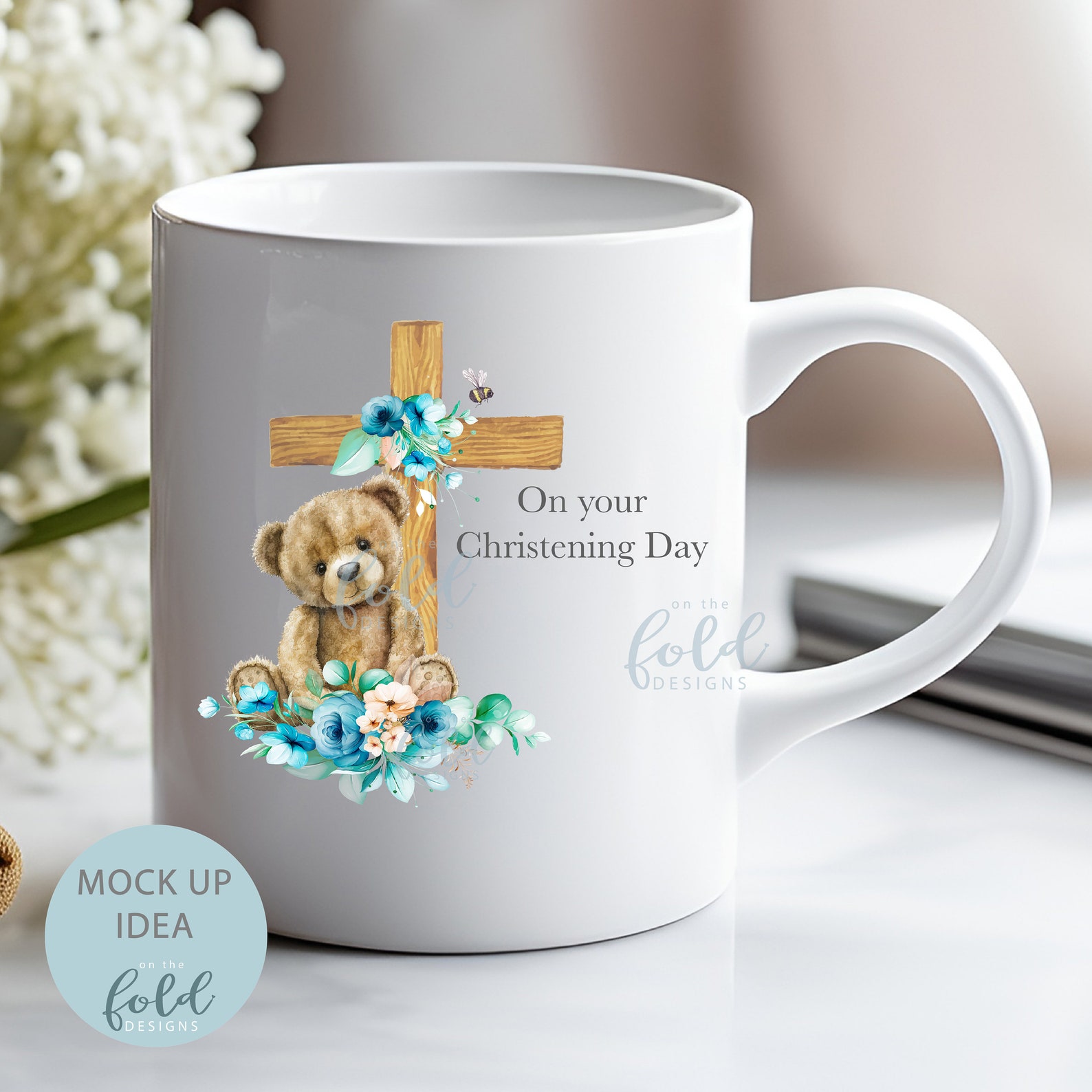 Teddy Bear Christening, Baptism, Naming Day, Holy Communion Cross, PNG ...