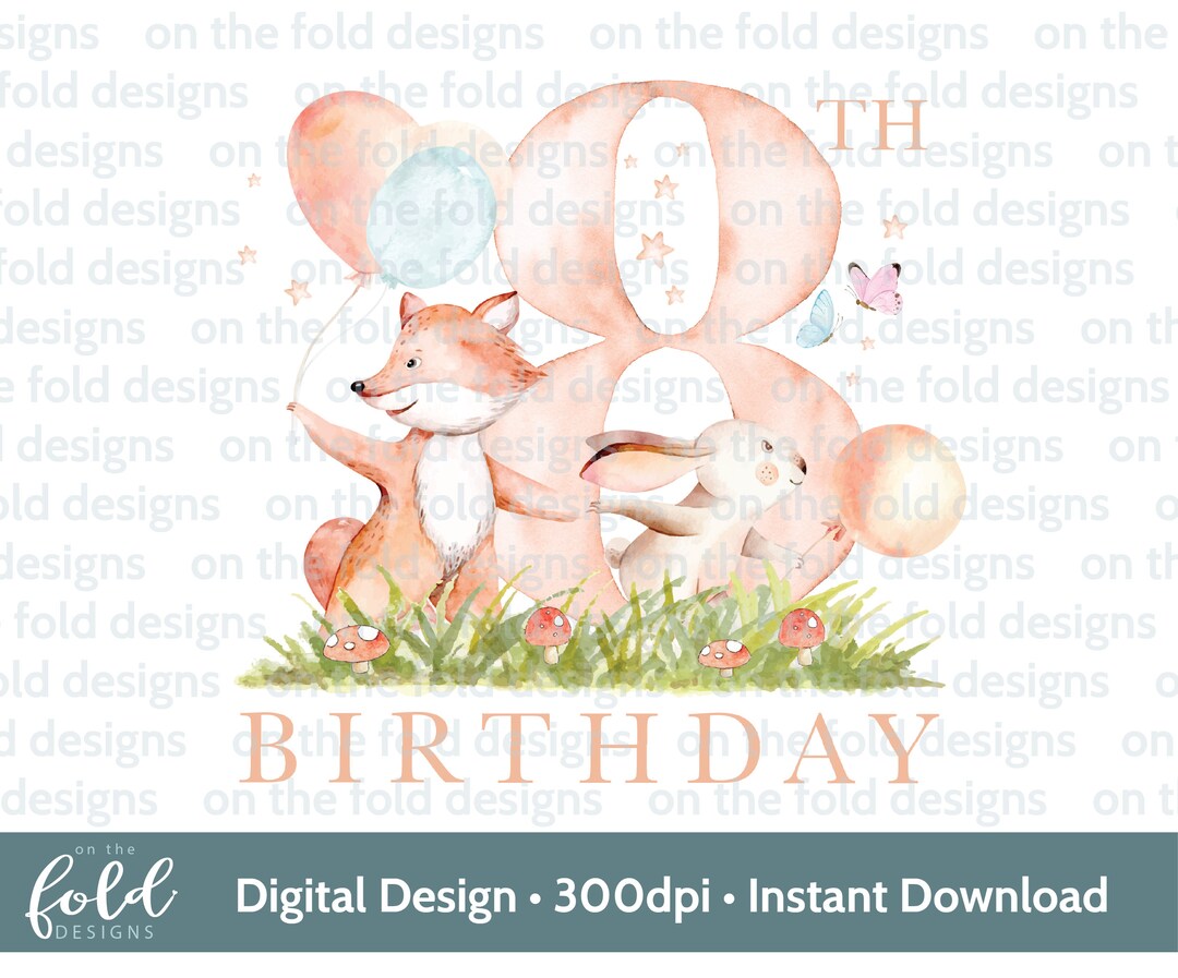 Fox and Rabbit, Png Download, Transparent Background, 8th Birthday ...