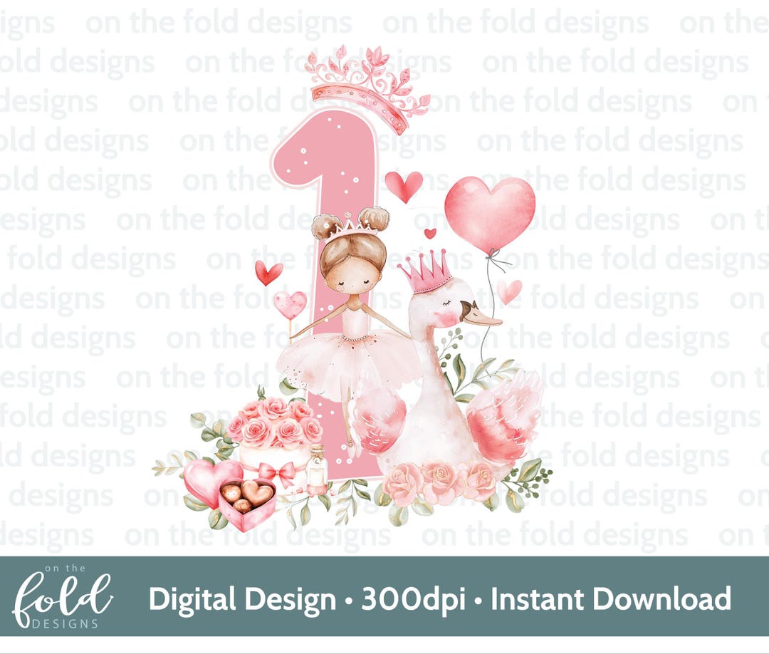 Ballerina Swan Valentine Clipart PNG Digital Download Sublimation DTF ...