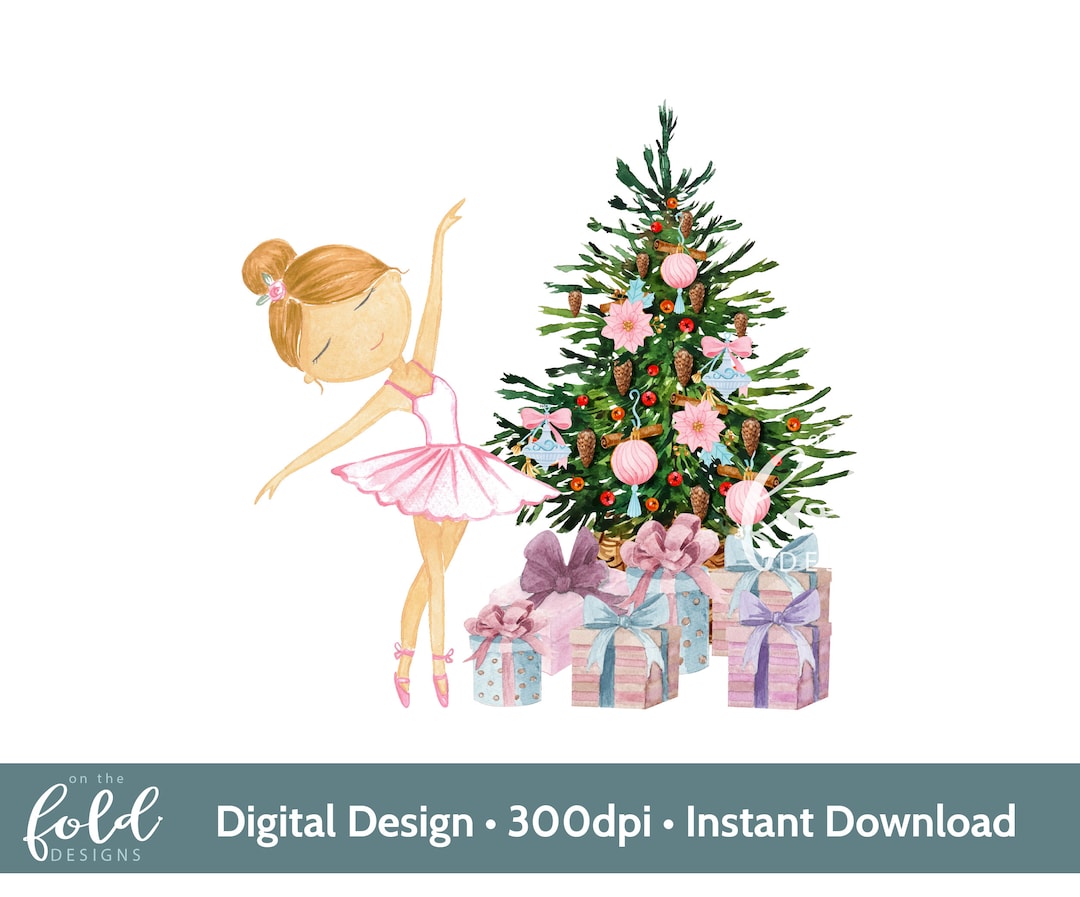Ballerina Christmas Tree Perfect for Personalisation the Png Its a ...