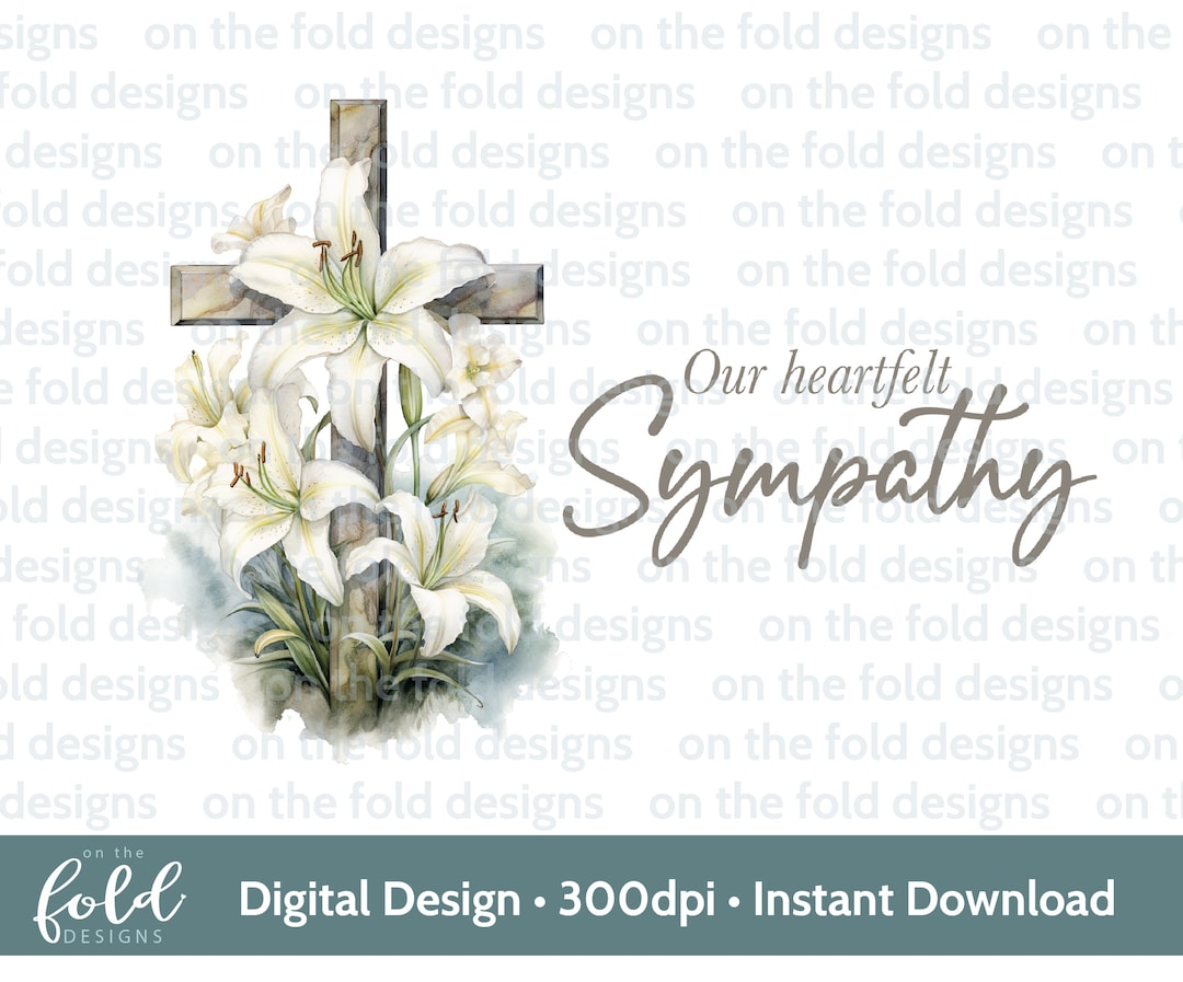 With Deepest Sympathy Clipart, Sincere Condolences, Png Clipart, on the ...