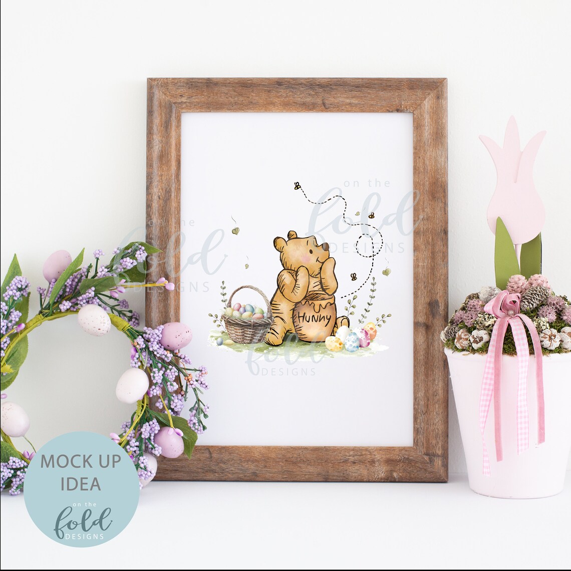 Classic Winnie the Pooh Easter Egg, Watercolour PNG, Sublimation ...