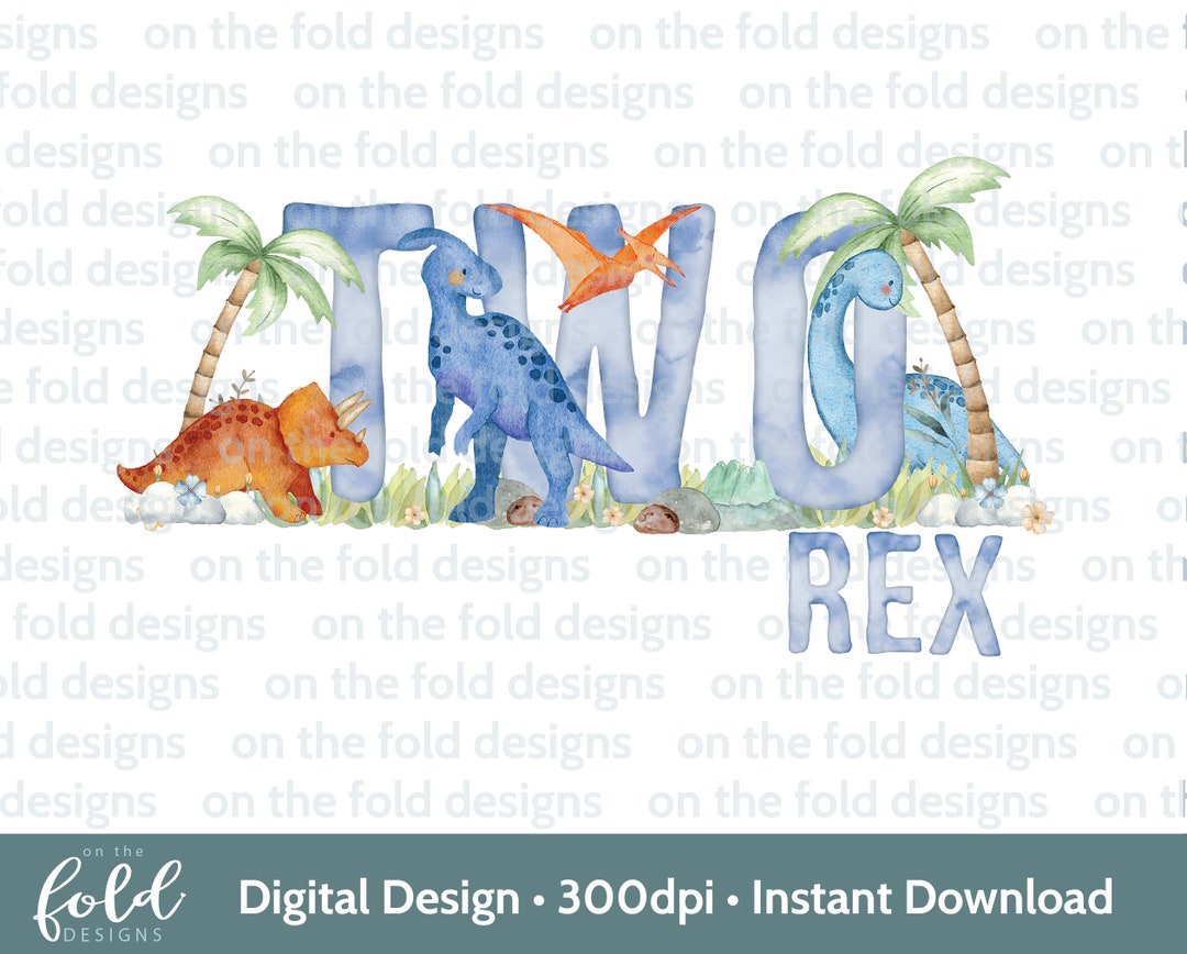 Dinosaur Number Two, 2nd Birthday, Dino PNG, Clipart Design Transparent ...