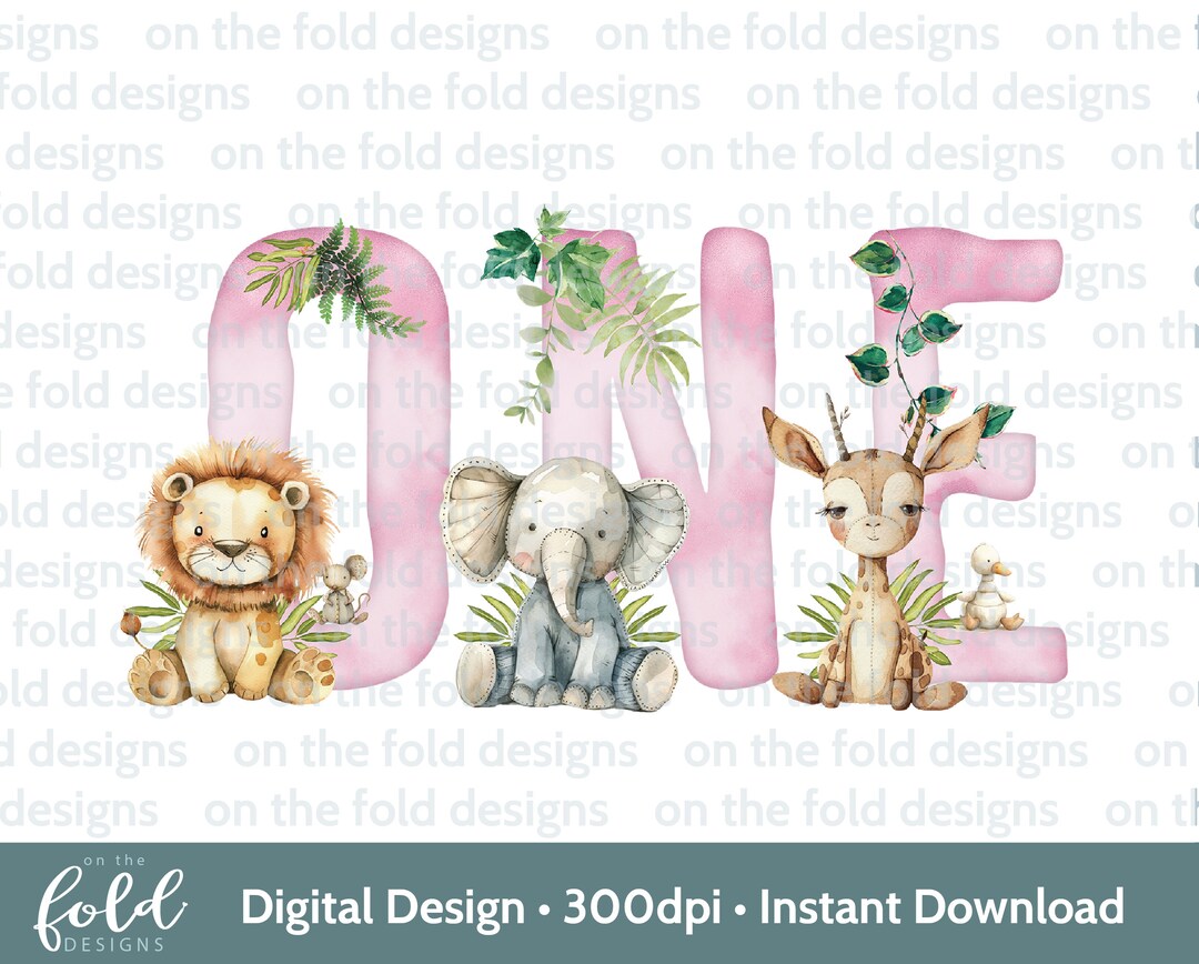 Safari Pink Clipart Jungle Animals PNG Transparent Clipart Instant ...