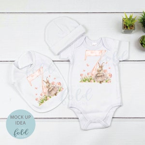 7th Birthday Bunny Ballerina One Clipart Seven PNG Instant Download for ...