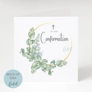 Confirmation Day, Naming Day, Baptism Christening Clipart, Eucalyptus Wreath, Neutral, PNG ...